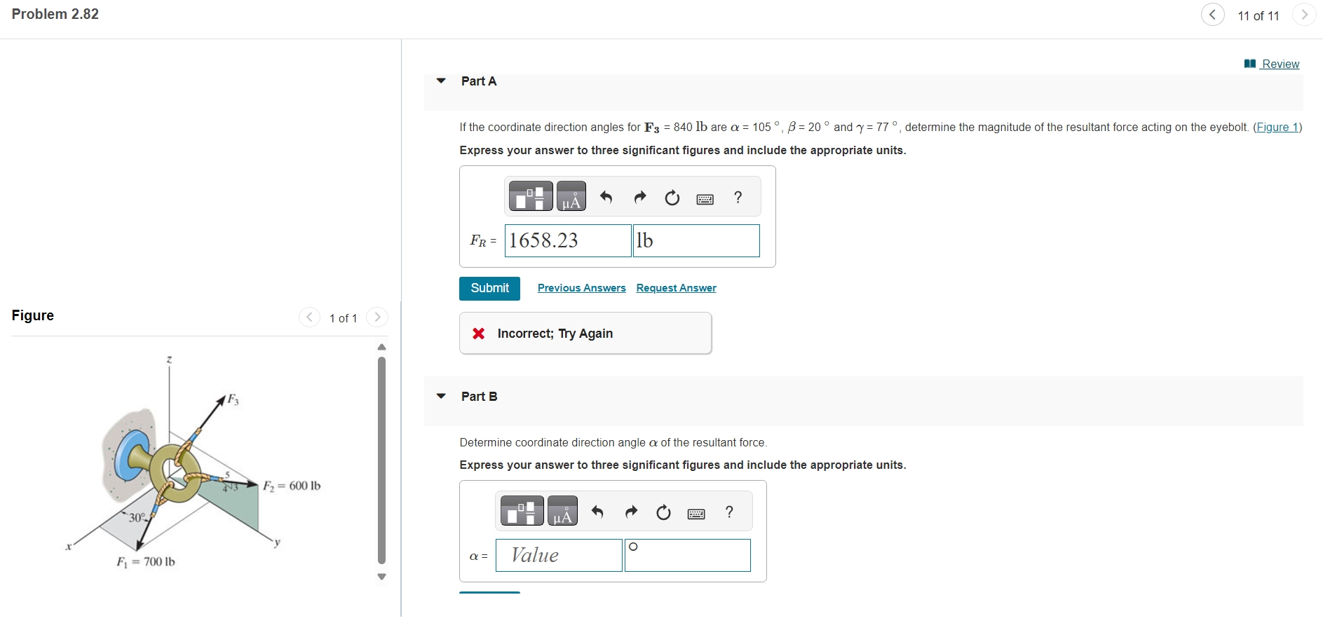 Solved Part AIf ﻿the coordinate direction angles for | Chegg.com