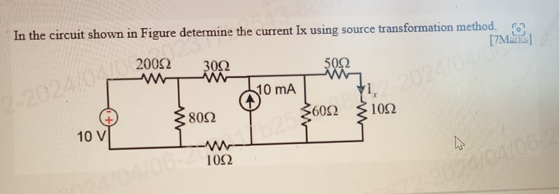Solved In the circuit shown in Figure determine the current | Chegg.com