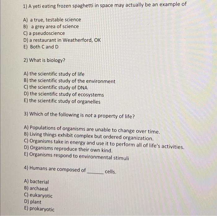 Solved 1) A yeti eating frozen spaghetti in space may | Chegg.com