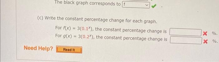 Solved The black graph corresponds to (c) Write the constant | Chegg.com