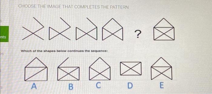 Solved CHOOSE THE IMAGE THAT COMPLETES THE PATTERN Which of | Chegg.com