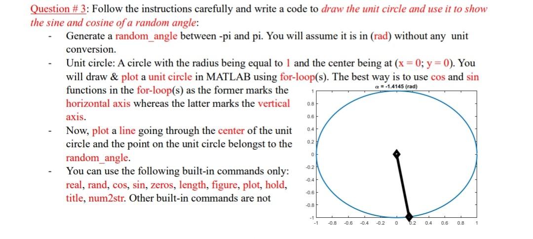 Solved Question \#3: Follow the instructions carefully and | Chegg.com