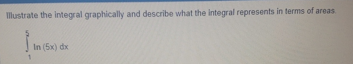 Solved Illustrate the integral graphically and describe what | Chegg.com