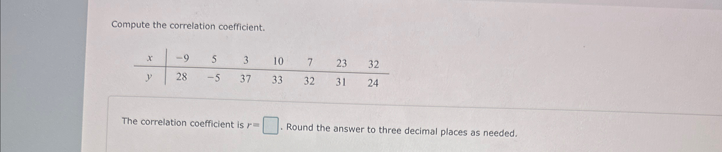 Solved Compute the correlation | Chegg.com