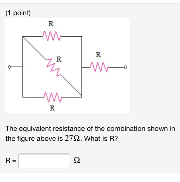 Solved (1 point) R R The equivalent resistance of the | Chegg.com