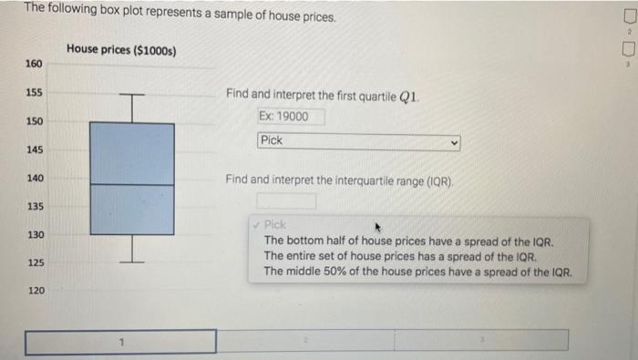 Solved Jump to level 1 The following box plot represents a | Chegg.com