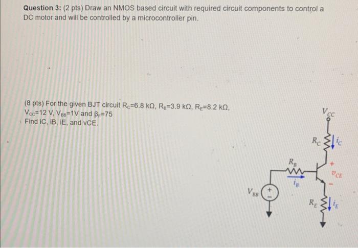 Solved Question 3: (2 pts) Draw an NMOS based circuit with | Chegg.com