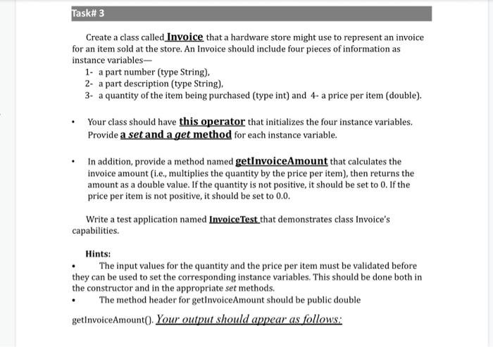 Solved Create A Class Called Invoice That A Hardware Store 5710