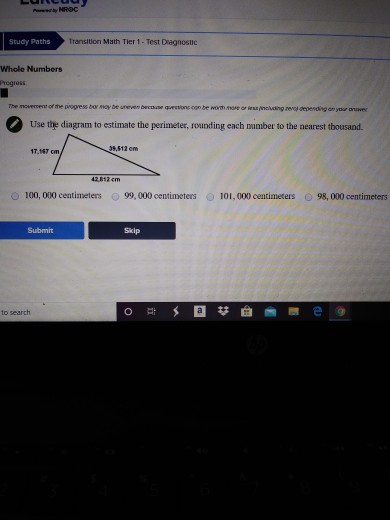 Solved ROC Study Paths Transition Math Tier 1 - Test | Chegg.com