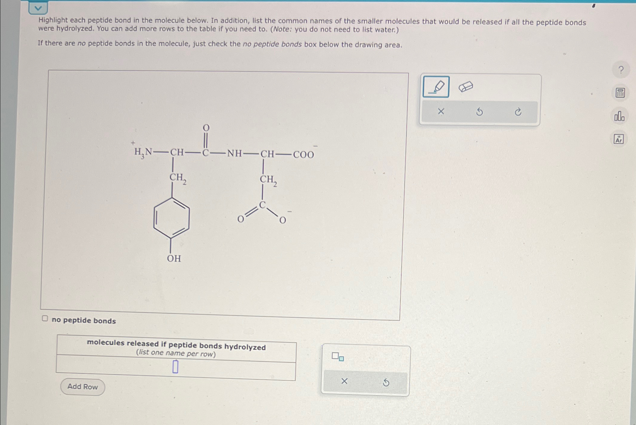 Solved Highlight each peptide bond in the molecule below. In | Chegg.com