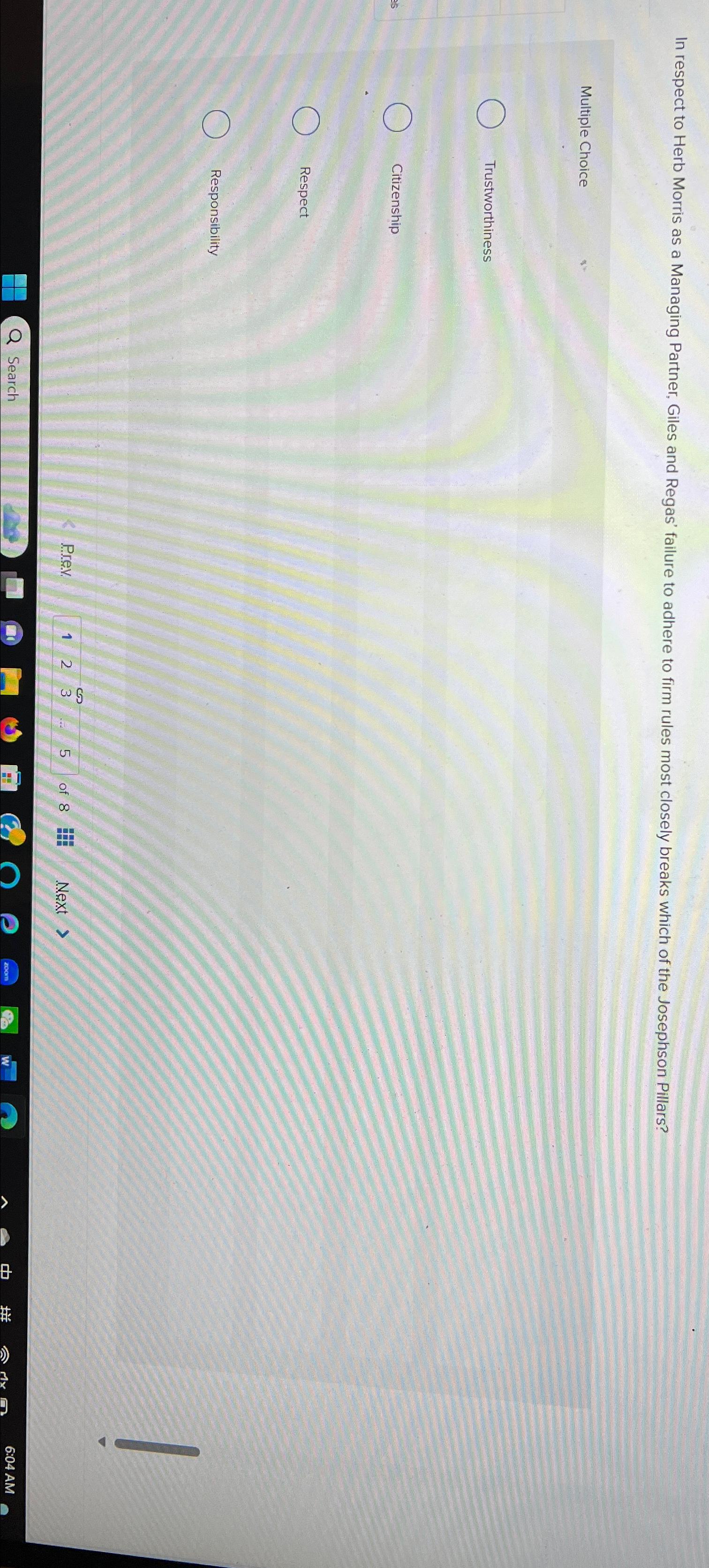 Solved In respect to Herb Morris as a Managing Partner, | Chegg.com