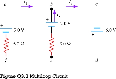 Solved Figure Q3.1 ﻿Multiloop Circuit A circuit is | Chegg.com