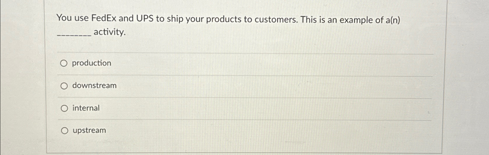 Solved You use FedEx and UPS to ship your products to | Chegg.com