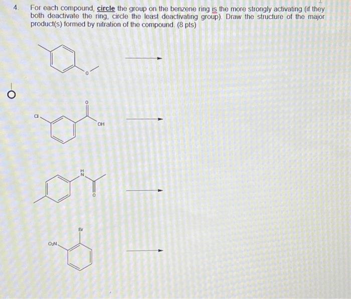 Solved For each compound, circle the group on the benzene | Chegg.com