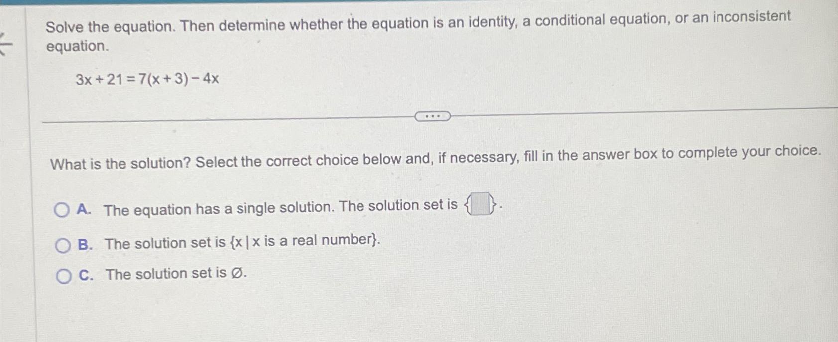 Solved Solve the equation. Then determine whether the | Chegg.com