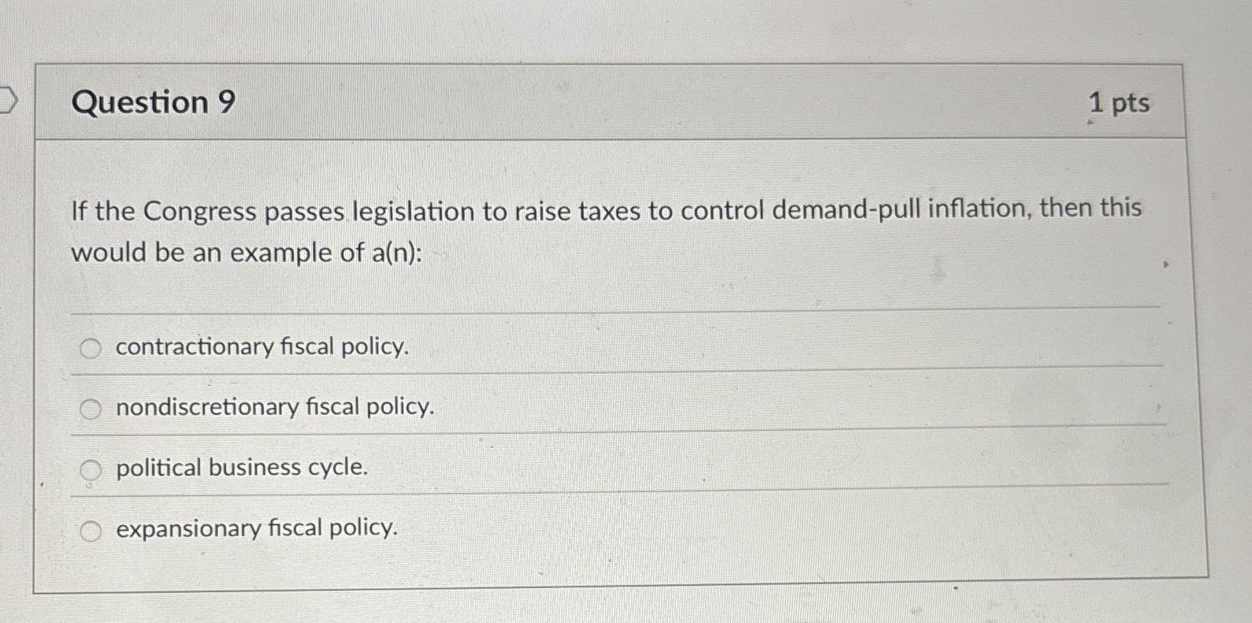 Solved Question 91 ﻿ptsIf the Congress passes legislation to | Chegg.com