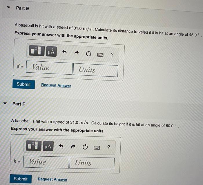 Solved A projectile is launched with speed v0 and angle θ. | Chegg.com