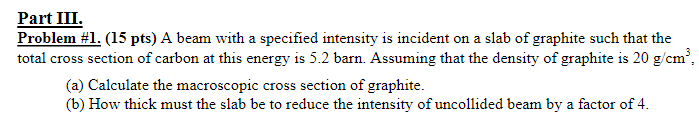 Solved Part III.Problem #1. (15 ﻿pts) ﻿A beam with a | Chegg.com