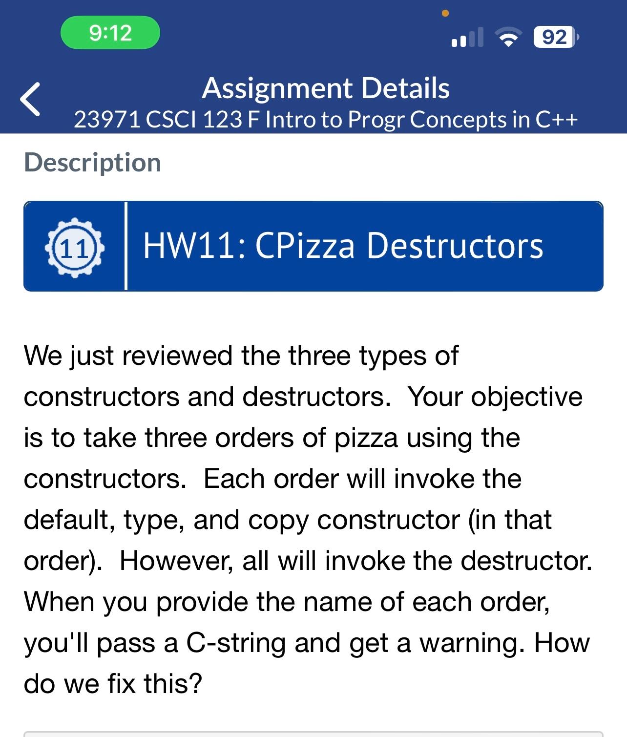 Solved Assignment Details23971 ﻿CSCI 123 ﻿F Intro to Progr | Chegg.com