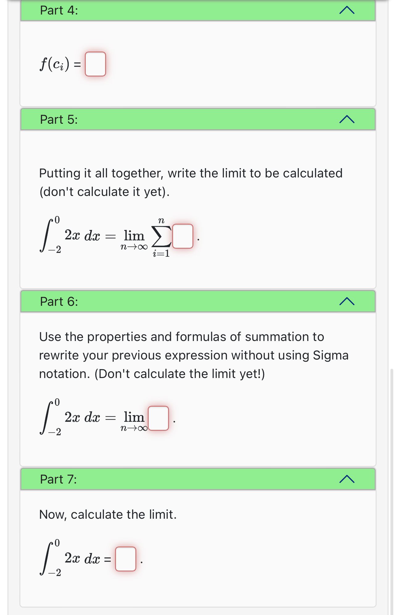 Solved Part 4:f(ci)=Part 5:Putting it all together, write | Chegg.com Solved Part 4:f(ci)=Part 5:Putting it all together, write | Chegg.com
