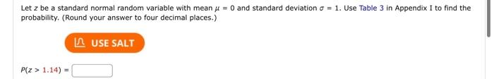 Solved Let Z Be A Standard Normal Random Variable With Mean