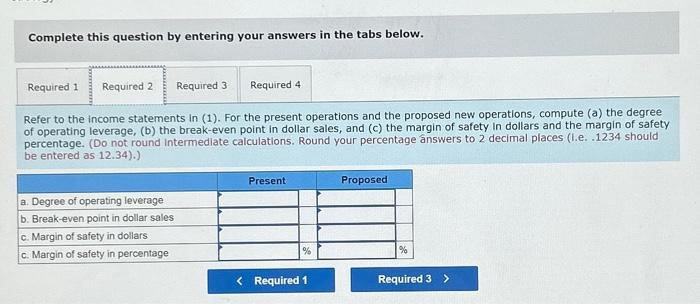 Solved Problem 6-29 (Algo) Changes in Cost Structure; | Chegg.com