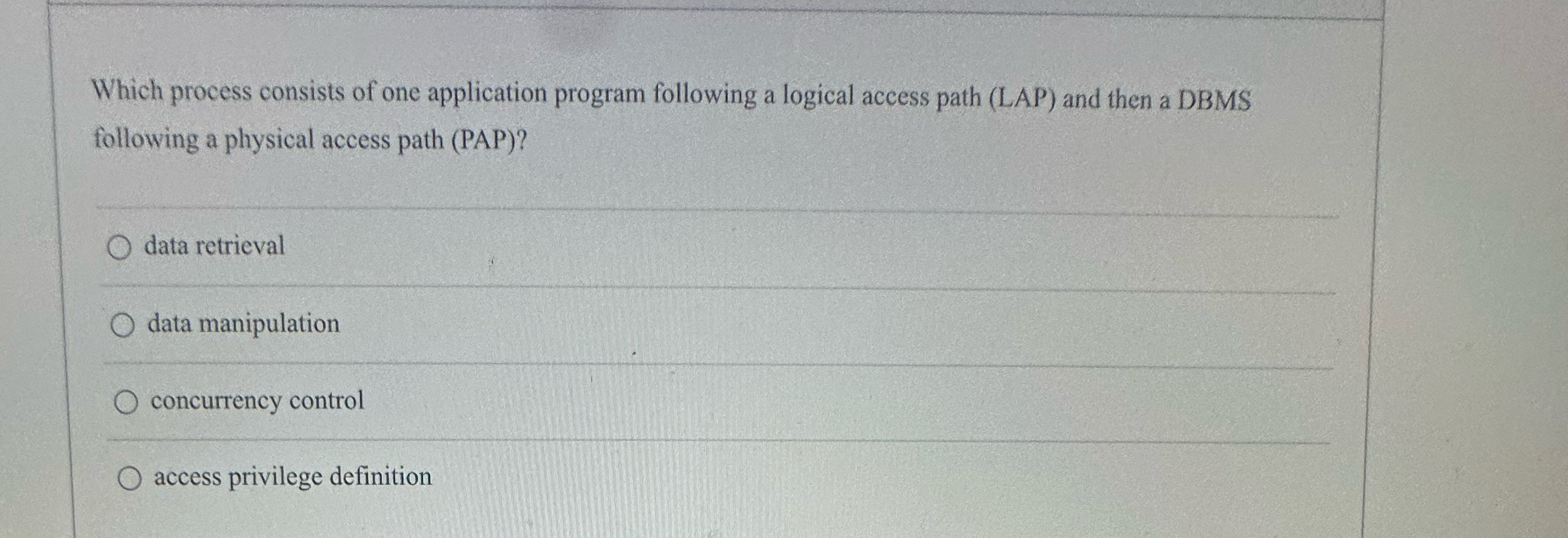 Solved Which process consists of one application program | Chegg.com