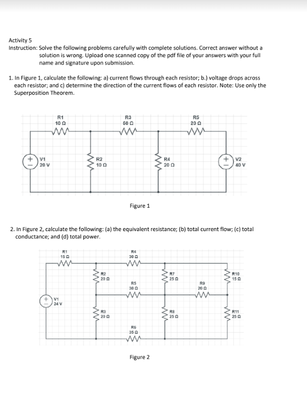 Solved Activity 5 Instruction: Solve the following problems | Chegg.com