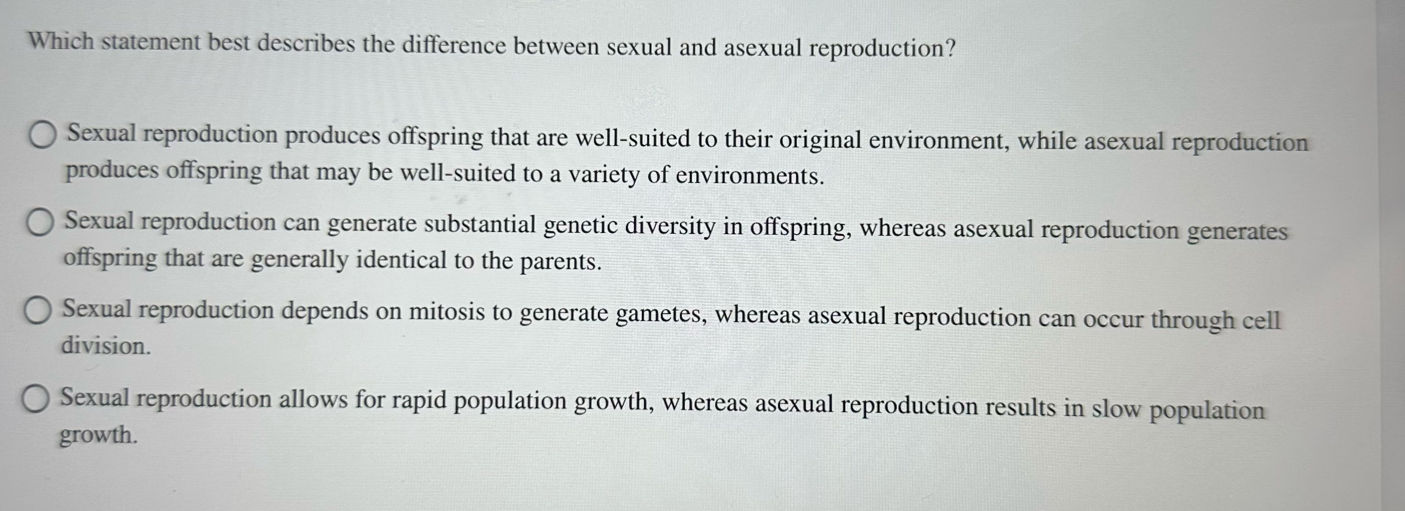 Solved Which statement best describes the difference between | Chegg.com