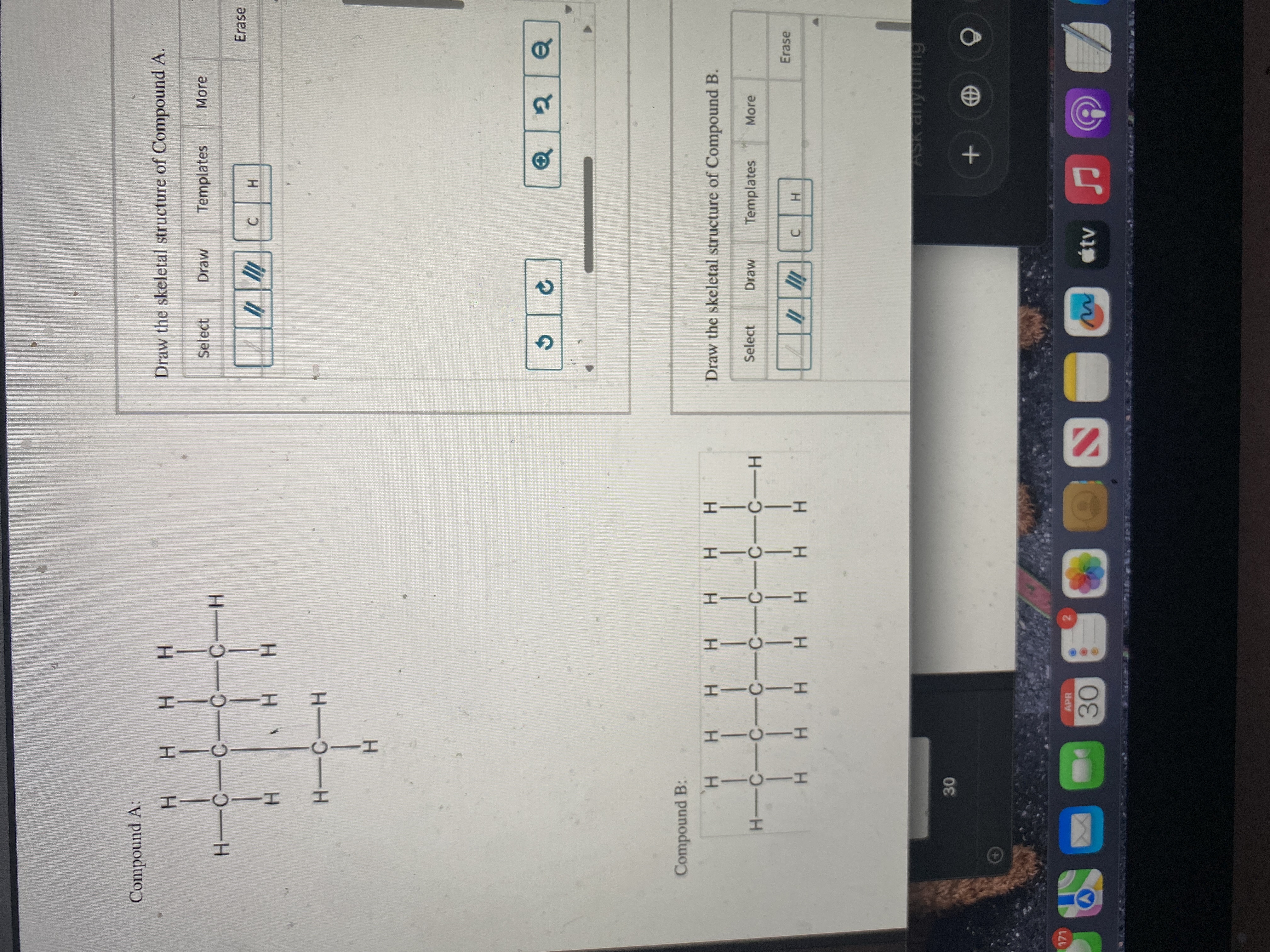 Solved Compound A: Compound B: Draw the skeletal structure | Chegg.com