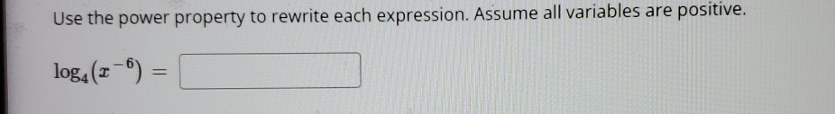 Solved Use the power property to rewrite each expression. | Chegg.com