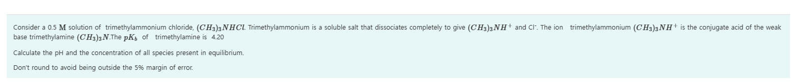 Solved base trimethylamine (CH3)3N. ﻿The pK ﻿of | Chegg.com
