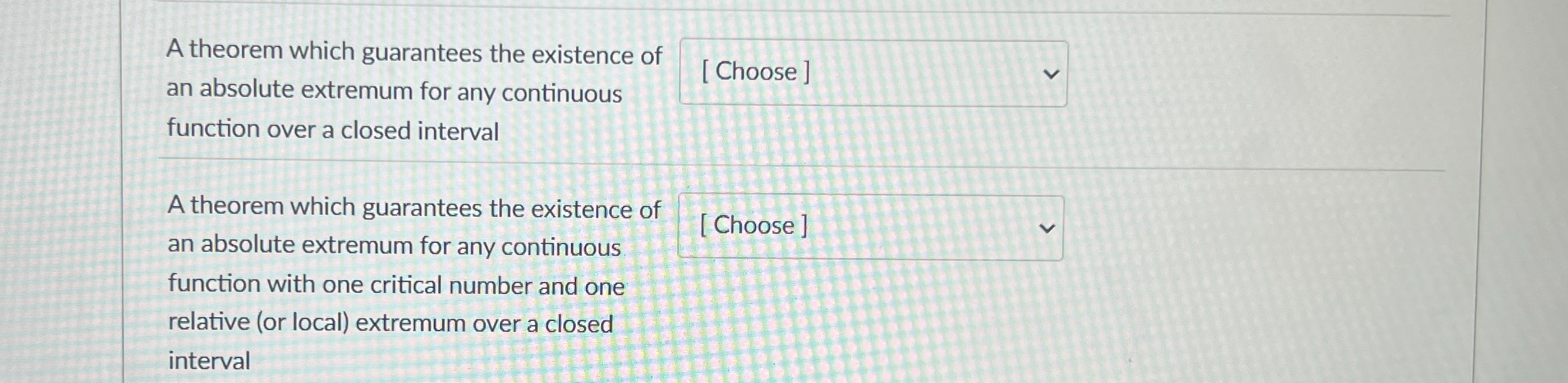 Solved A theorem which guarantees the existence of an | Chegg.com