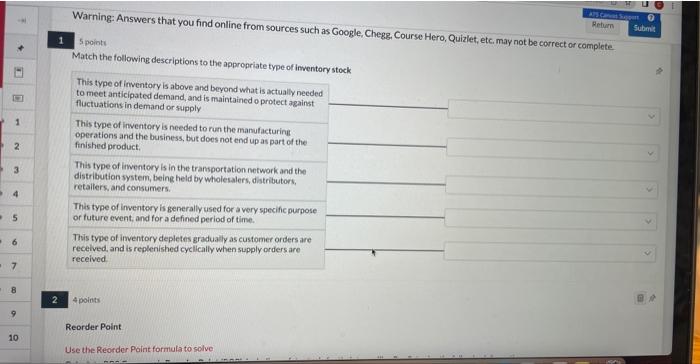 Solved Warning: Answers that you find online from sources | Chegg.com