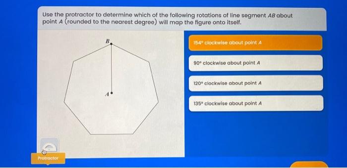 Solved Use the protractor to determine which of the | Chegg.com