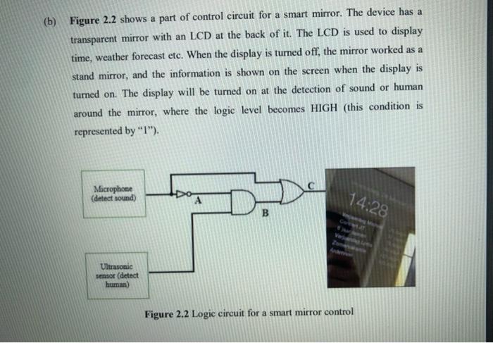 Solved (b) Figure 2.2 shows a part of control circuit for a | Chegg.com