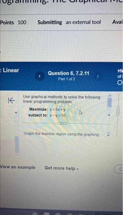 Solved Maximize Z 5x Y Subject To X−y≤105x 3y≤75x≥0 Y≥0