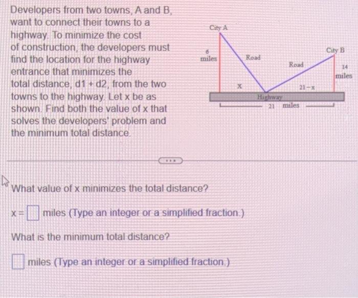 Solved Developers from two towns, A and B, want to connect | Chegg.com