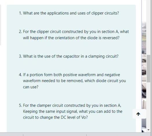Solved 1. What are the applications and uses of clipper | Chegg.com