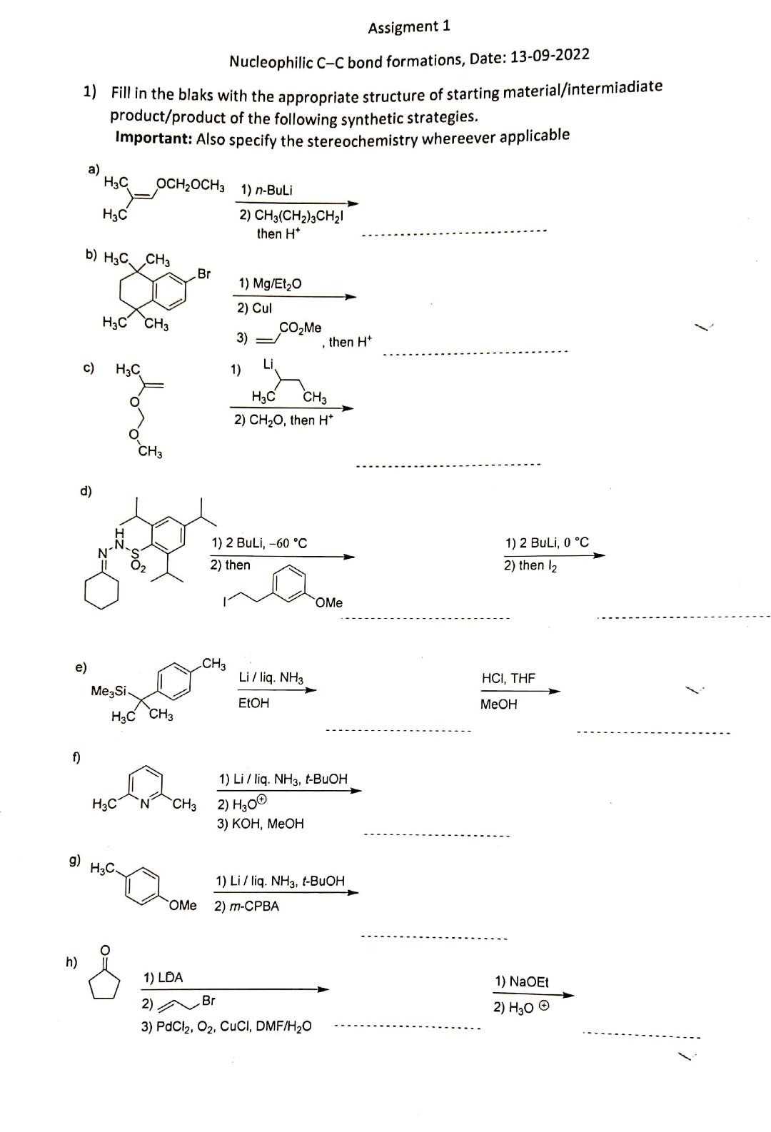 Solved 1) Fill in the blaks with the appropriate structure | Chegg.com
