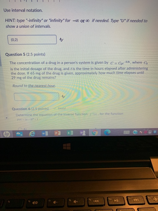 Solved Use interval notation. HINT: type "-infinity" or | Chegg.com