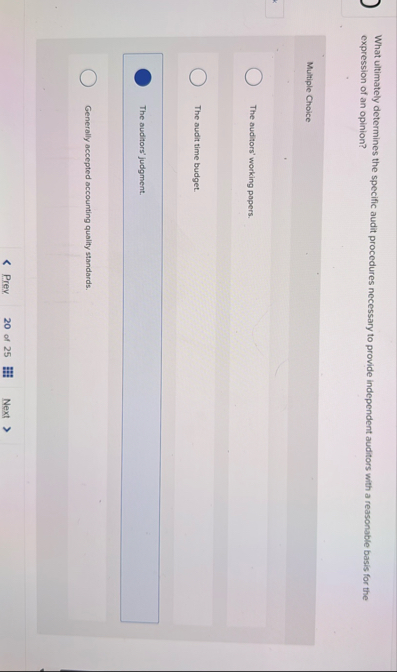 Solved What ultimately determines the specific audit | Chegg.com