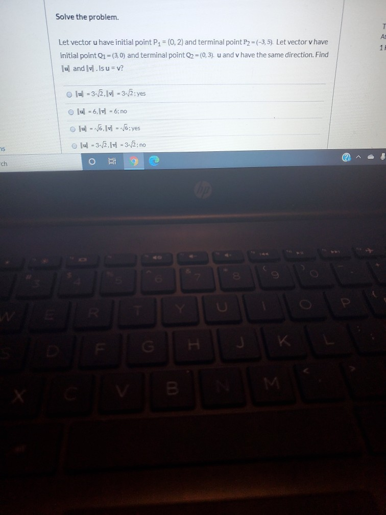 Solved Solve the problem. Let vector u have initial point P1 | Chegg.com
