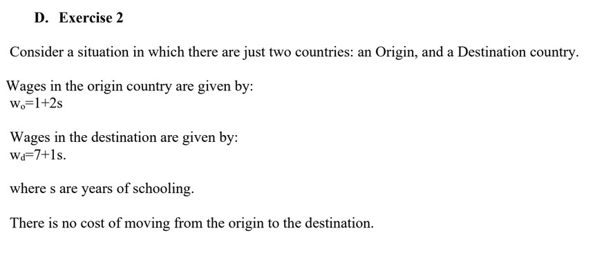 Solved D. ﻿Exercise 2Consider a situation in which there are | Chegg.com