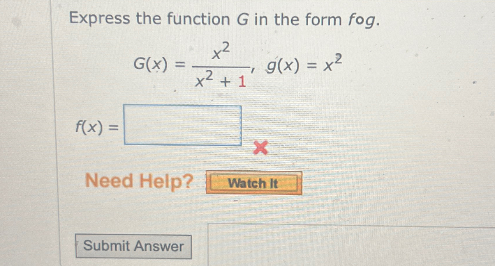 Solved Express the function G ﻿in the form | Chegg.com