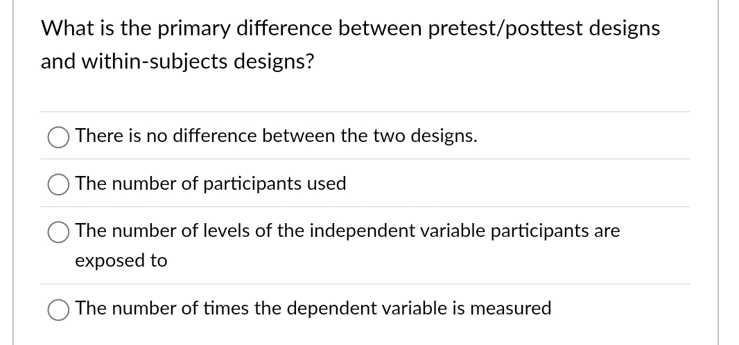 Solved What is the primary difference between | Chegg.com
