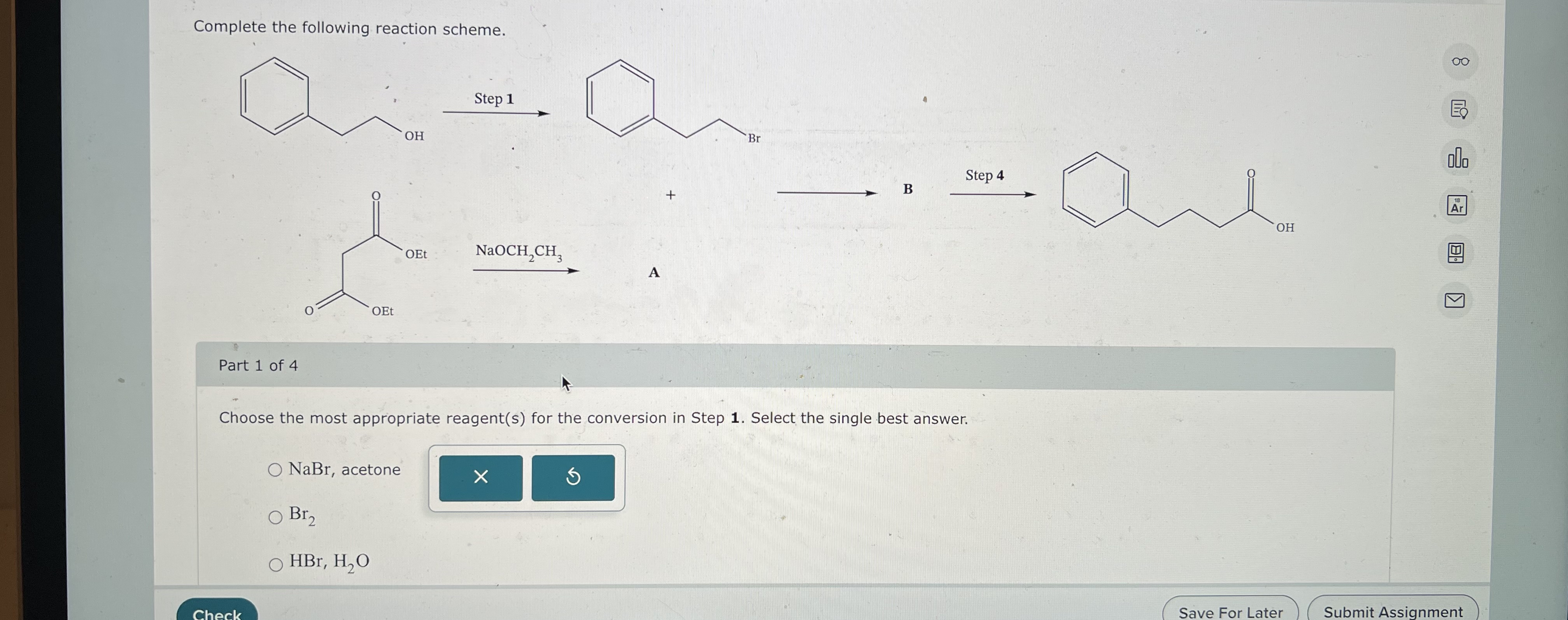 Solved Complete the following reaction scheme.Part | Chegg.com