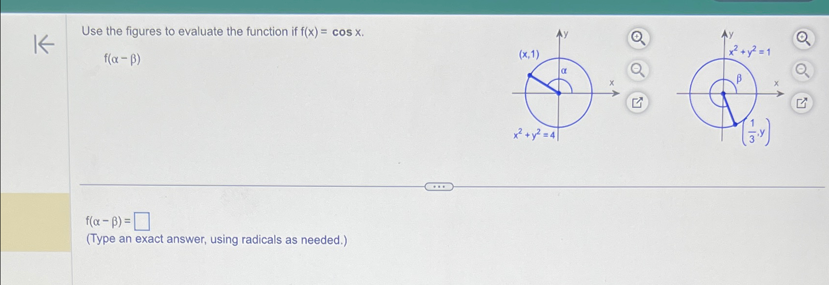 Use the figures to evaluate the function if | Chegg.com