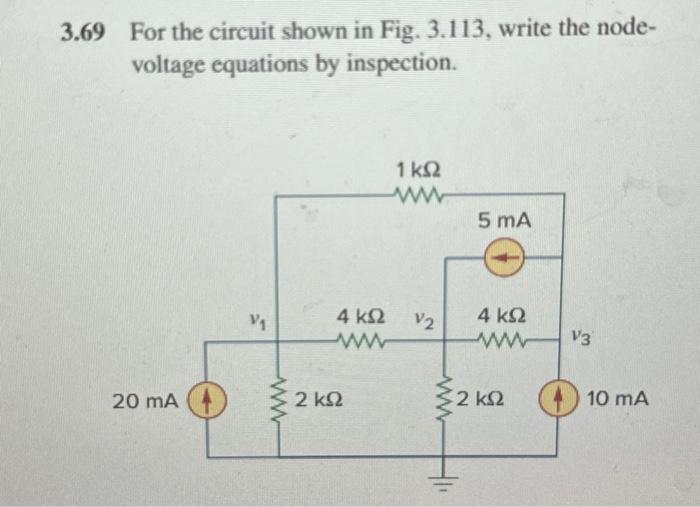 Solved 3.29 ML Use MATLAB to solve for the node voltages in | Chegg.com