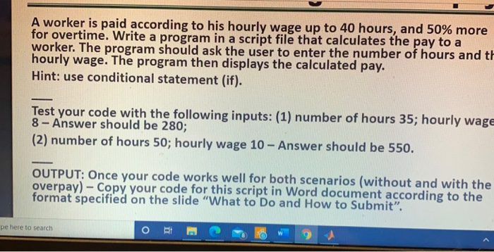 Solved A worker is paid according to his hourly wage up to | Chegg.com